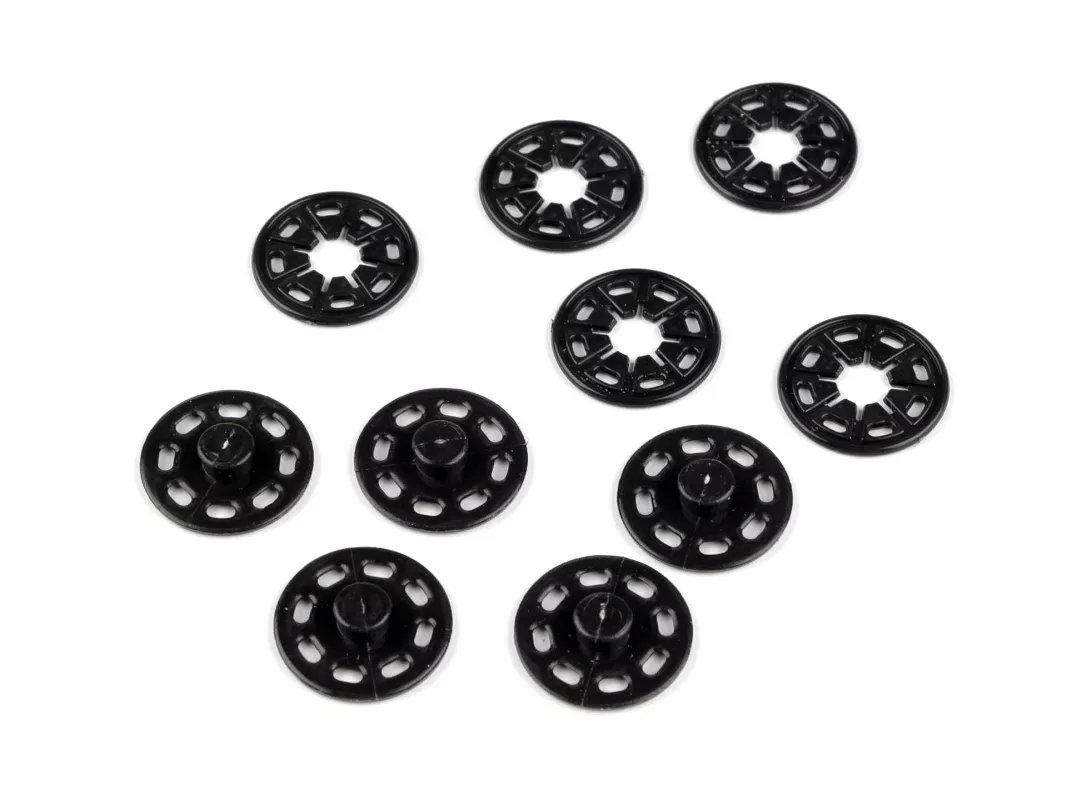 Plastové patentky / stiskací knoflíky Ø25 mm - černá